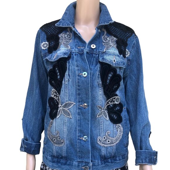 Hand Crafted | Jackets & Coats | Handcrafted Boho Upcycled Denim Jacket ...